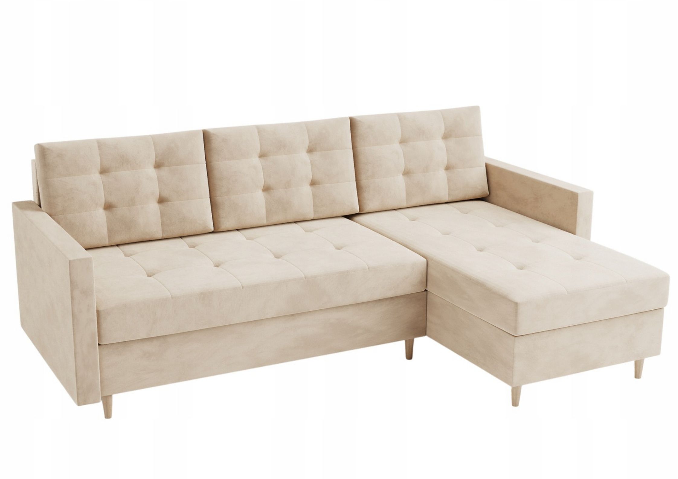 Mały narożnik z funkcją spania VIDO beż 139208 – sklep BRW